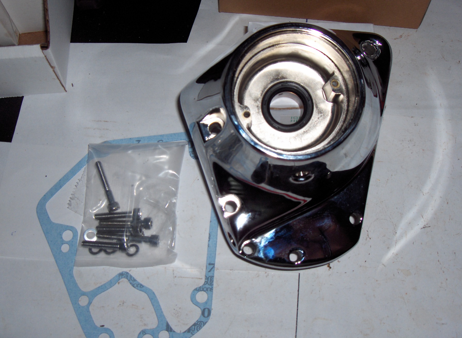 Harley Shovelhead,Evolution Chrome Gear Cam Cover 1973-92 - TJs Motorcycles